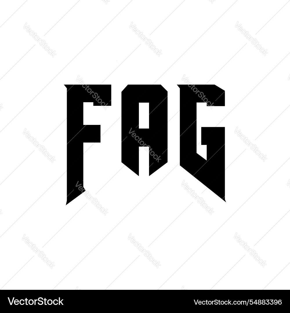 Fag letter logo design for technology company Vector Image