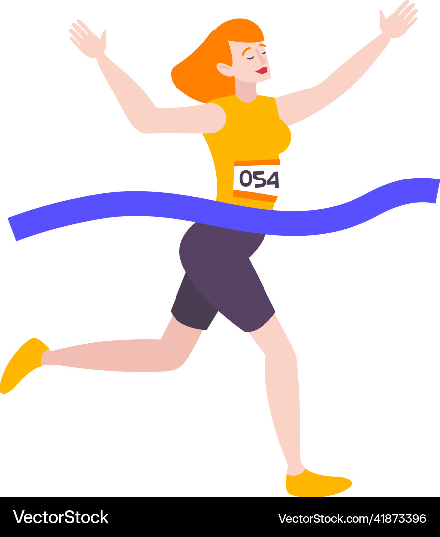Marathon finish line composition Royalty Free Vector Image