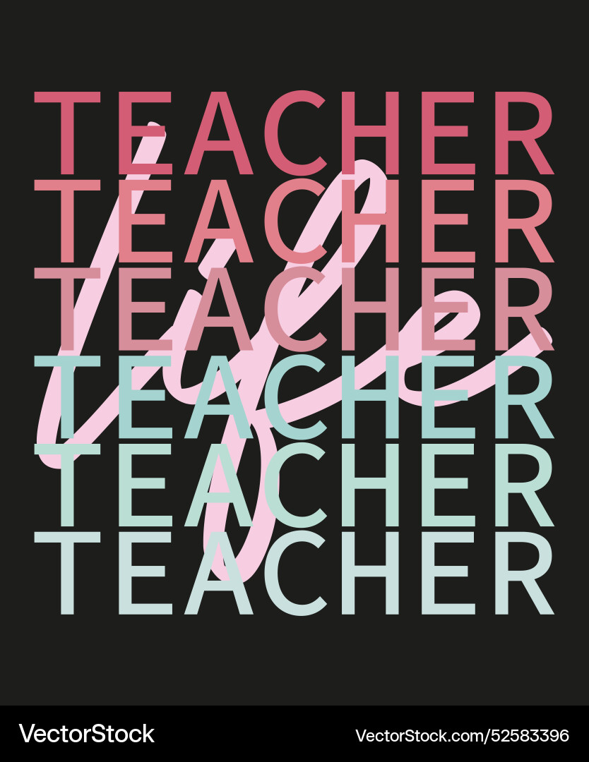 Teacher svg design image Royalty Free Vector Image