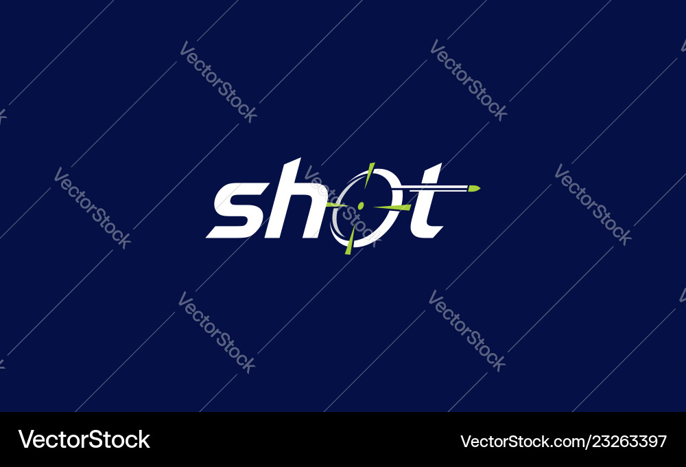 Bullet Shooting Logo Icon Royalty Free Vector Image