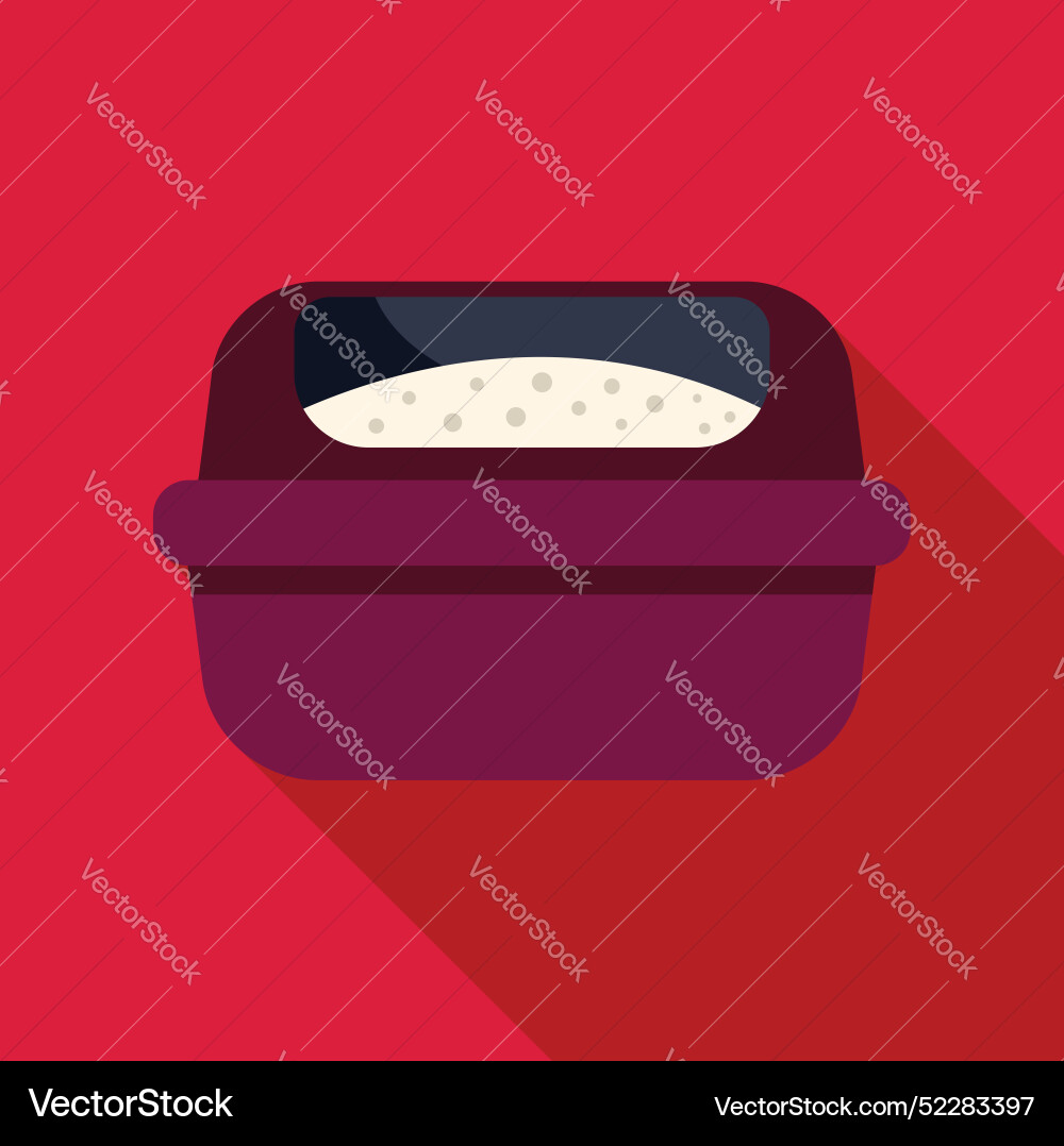 Empty cat litter box sitting on red background Vector Image