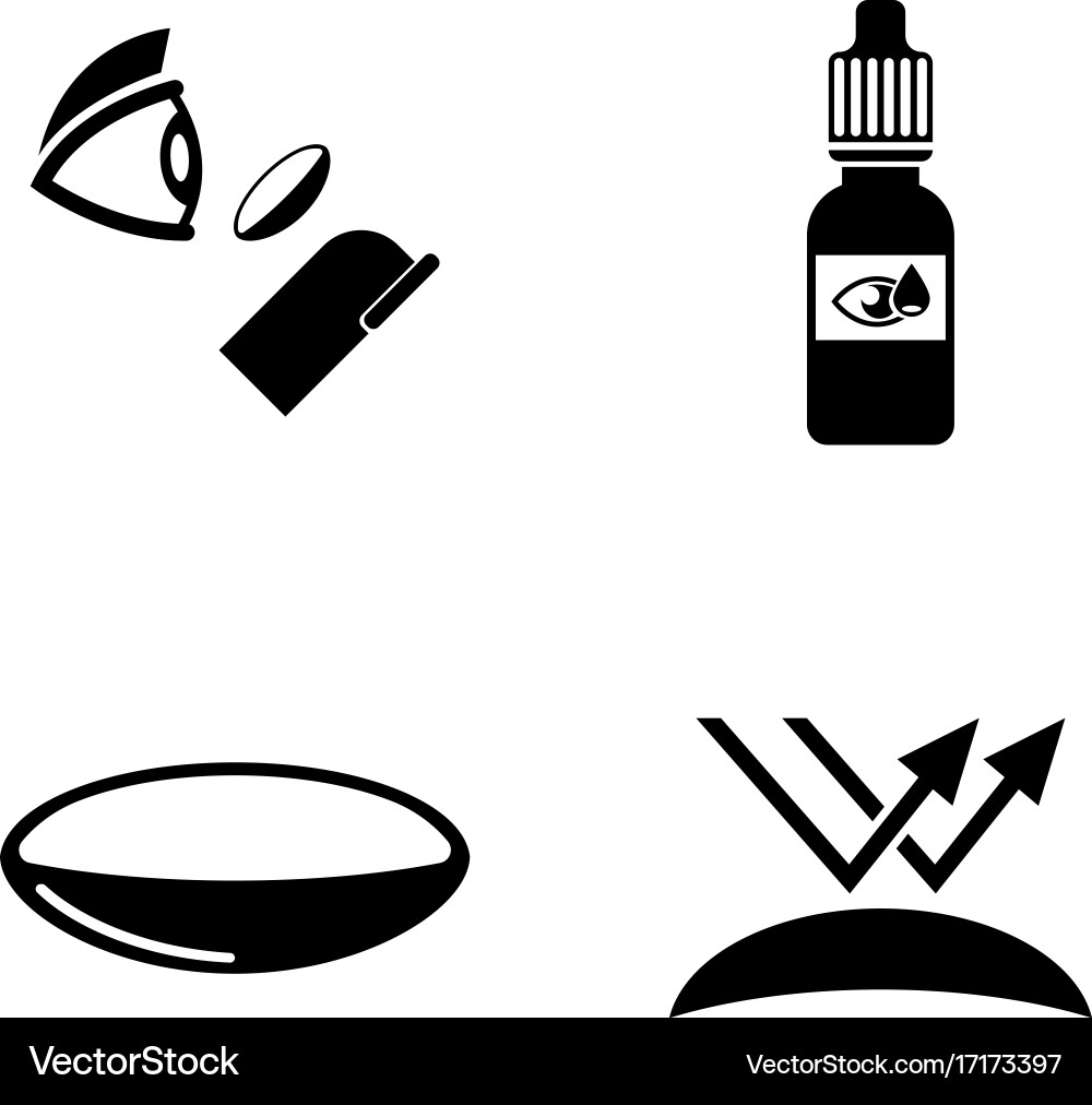 Eye lens simple related icons Royalty Free Vector Image