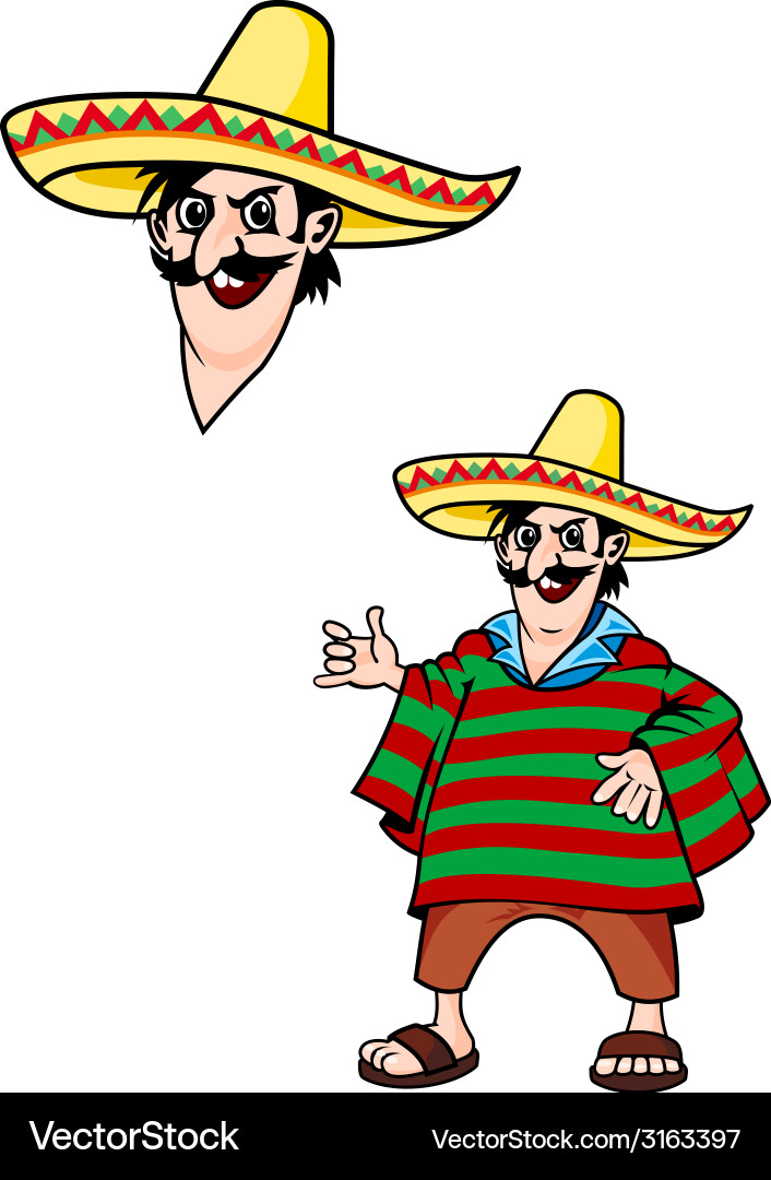 Mexican man Royalty Free Vector Image - VectorStock