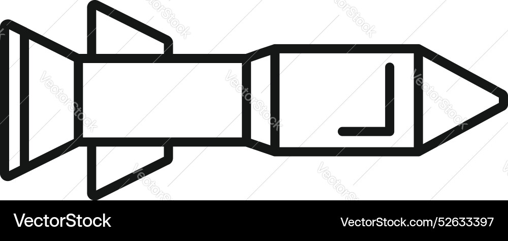 Military rocket missile is flying through air Vector Image