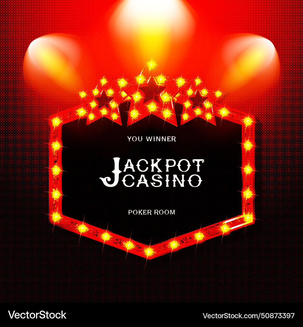 Now jackpot in cinema banner design Royalty Free Vector