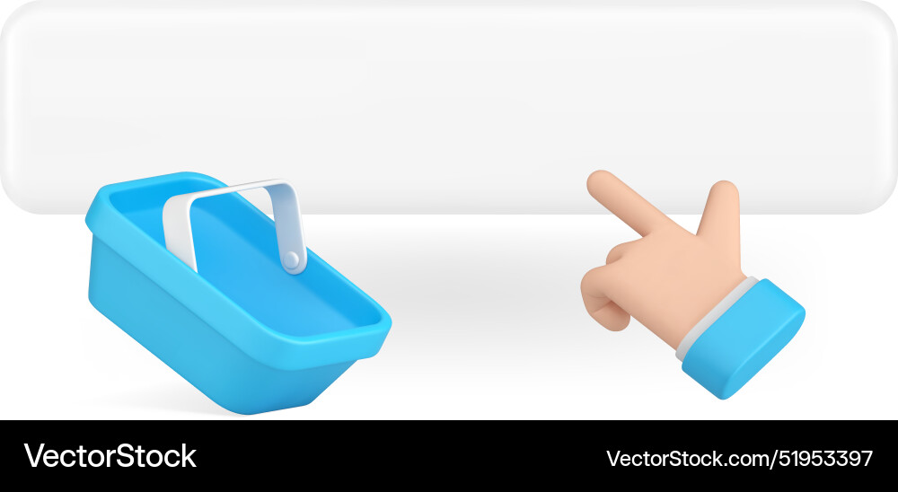 Shop now button with business man hand click Vector Image