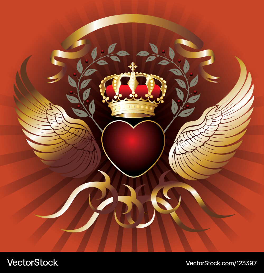 Wing crown Royalty Free Vector Image - VectorStock