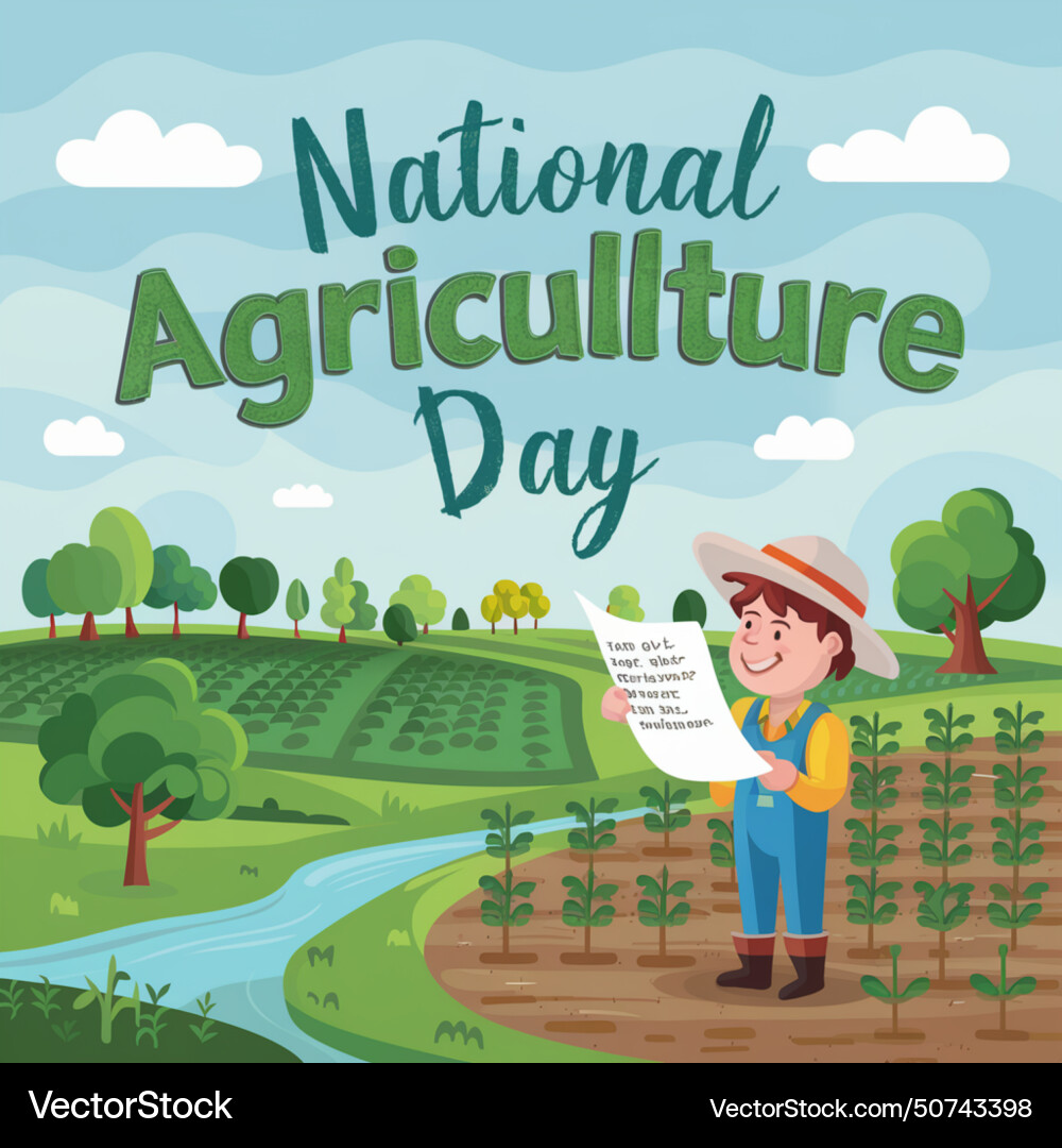 Agriculture farmer day design national Royalty Free Vector