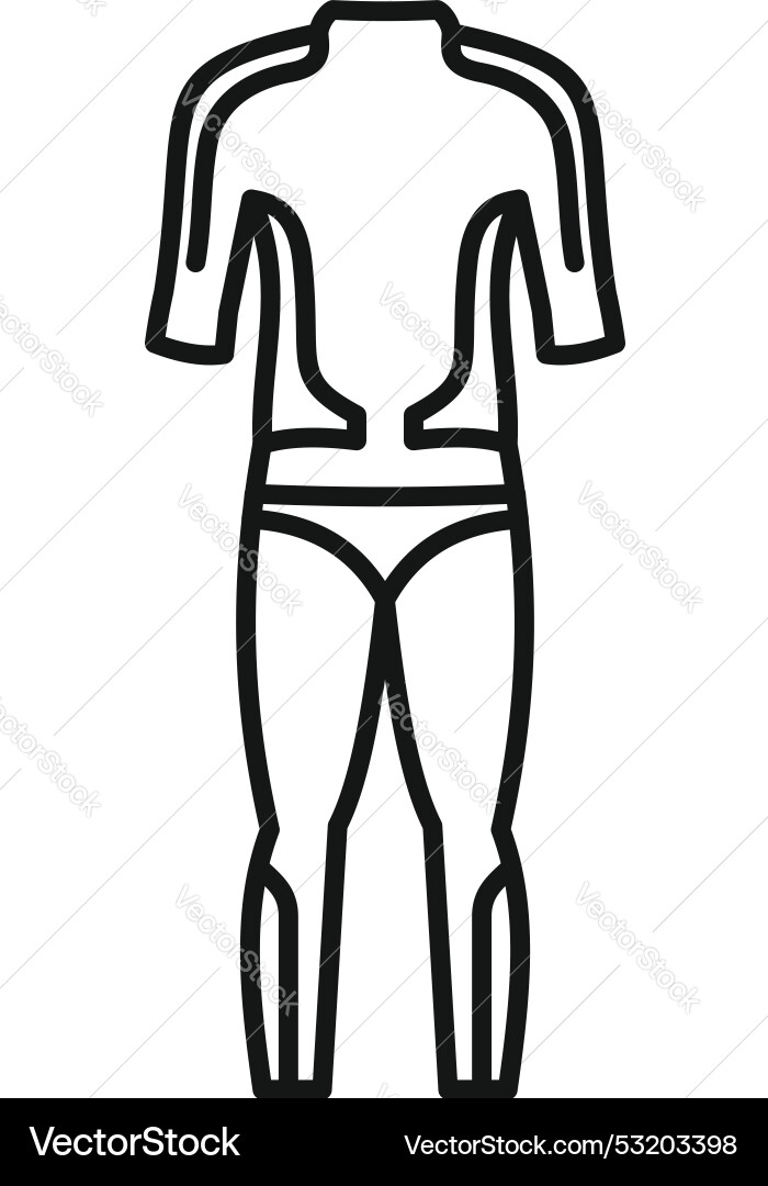 Diving suit protecting body from cold water icon Vector Image