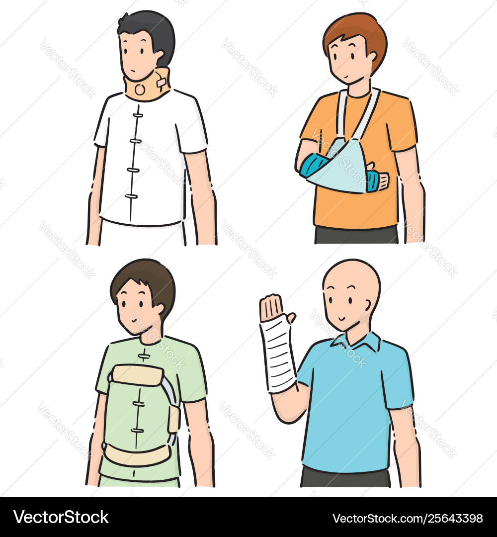 Orthopedic Cast Collection Royalty Free Vector Image
