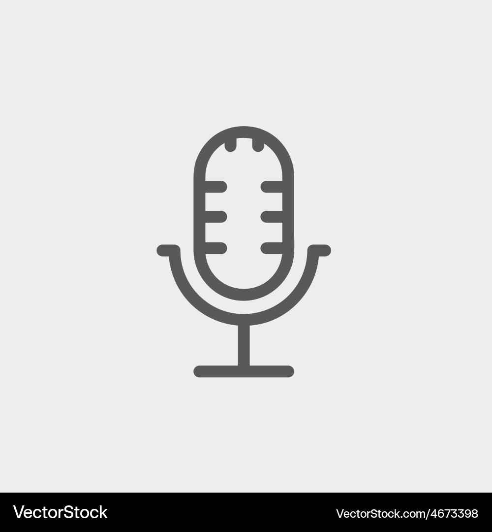 Retro Microphone Icon Royalty Free Vector Image
