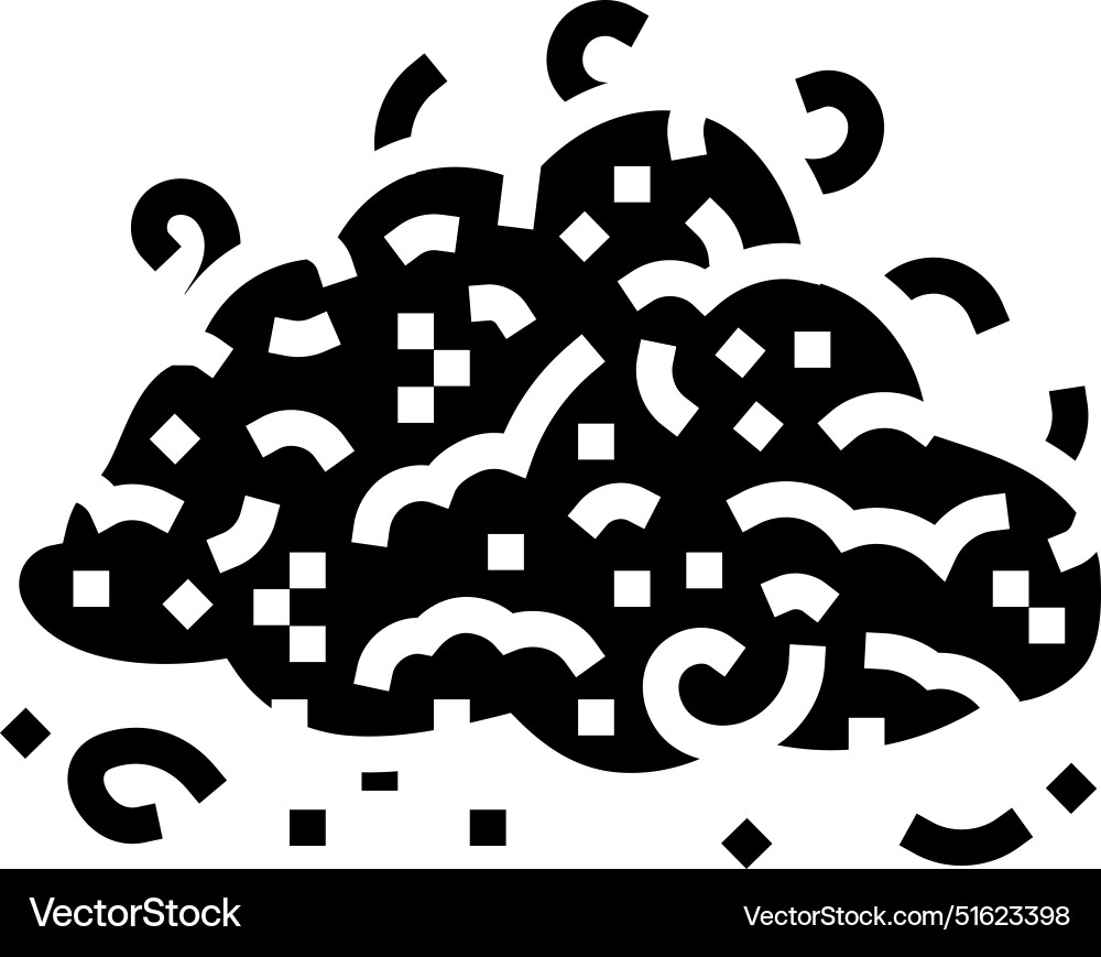 Sawdust wood pellets glyph icon Royalty Free Vector Image