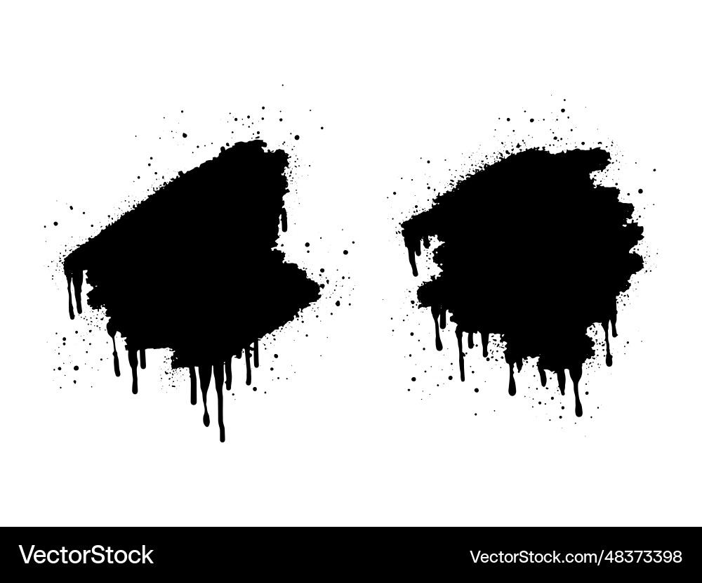 Set of spray painted graffiti textures Royalty Free Vector