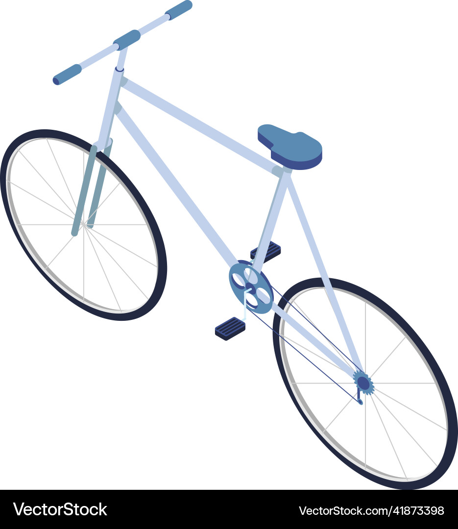 Single speed bicycle composition Royalty Free Vector Image