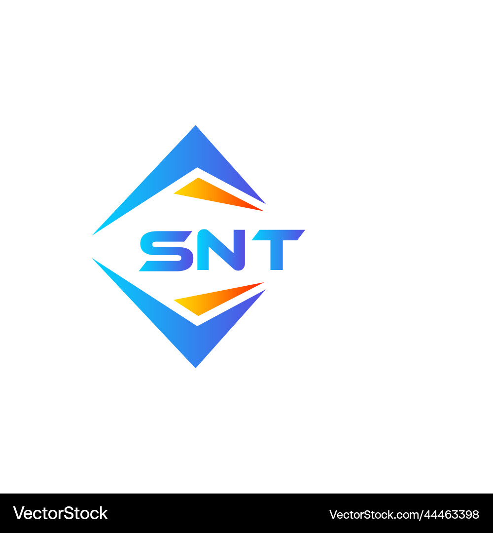 Snt abstract technology logo design on white Vector Image