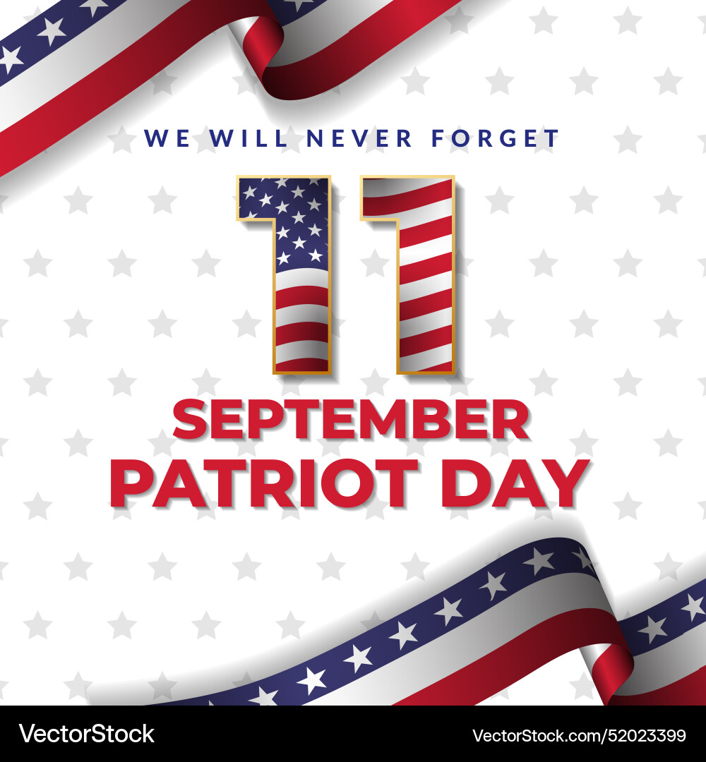 11 september patriot day celebration design Vector Image
