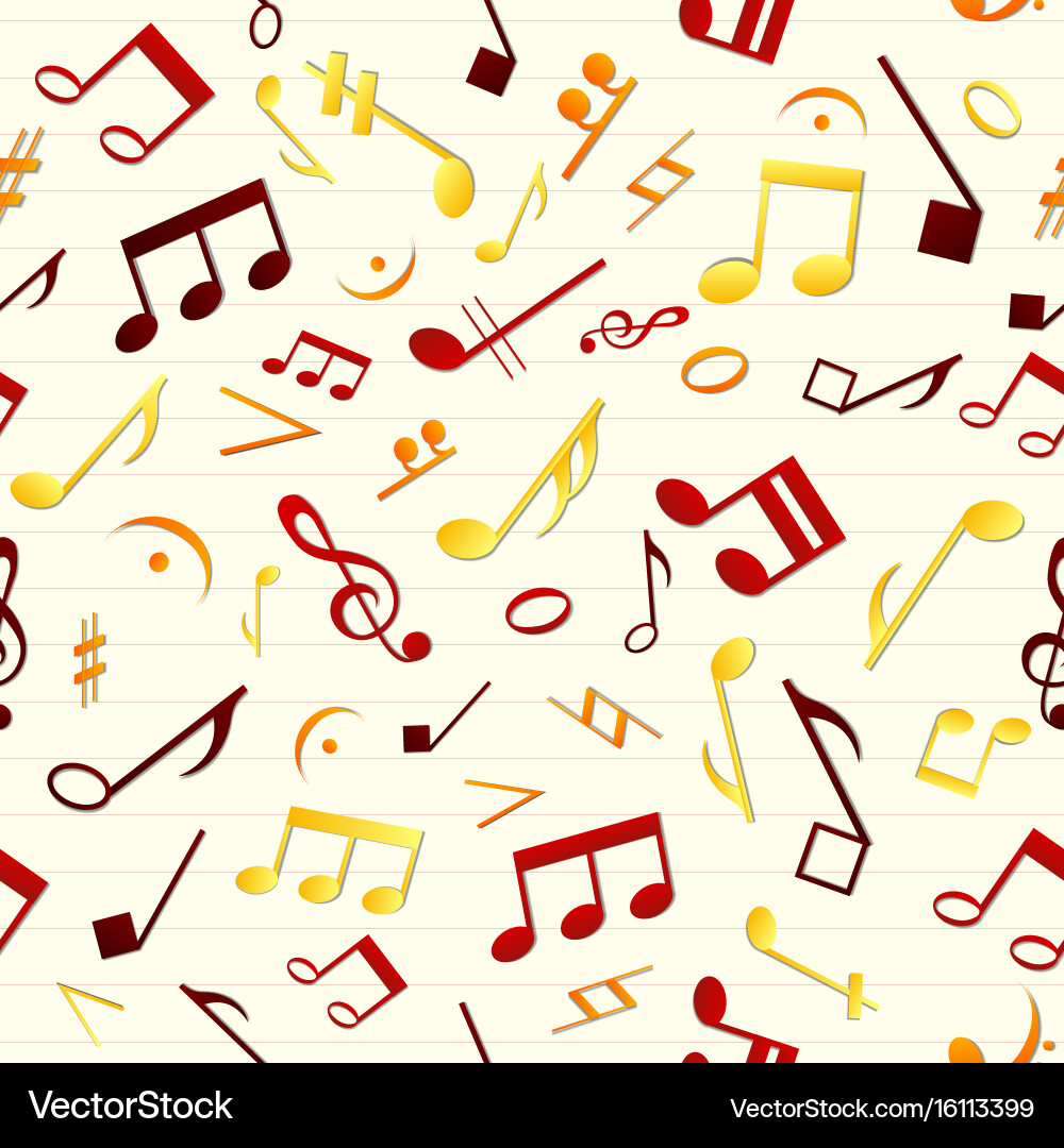Colorful music seamless pattern Royalty Free Vector Image