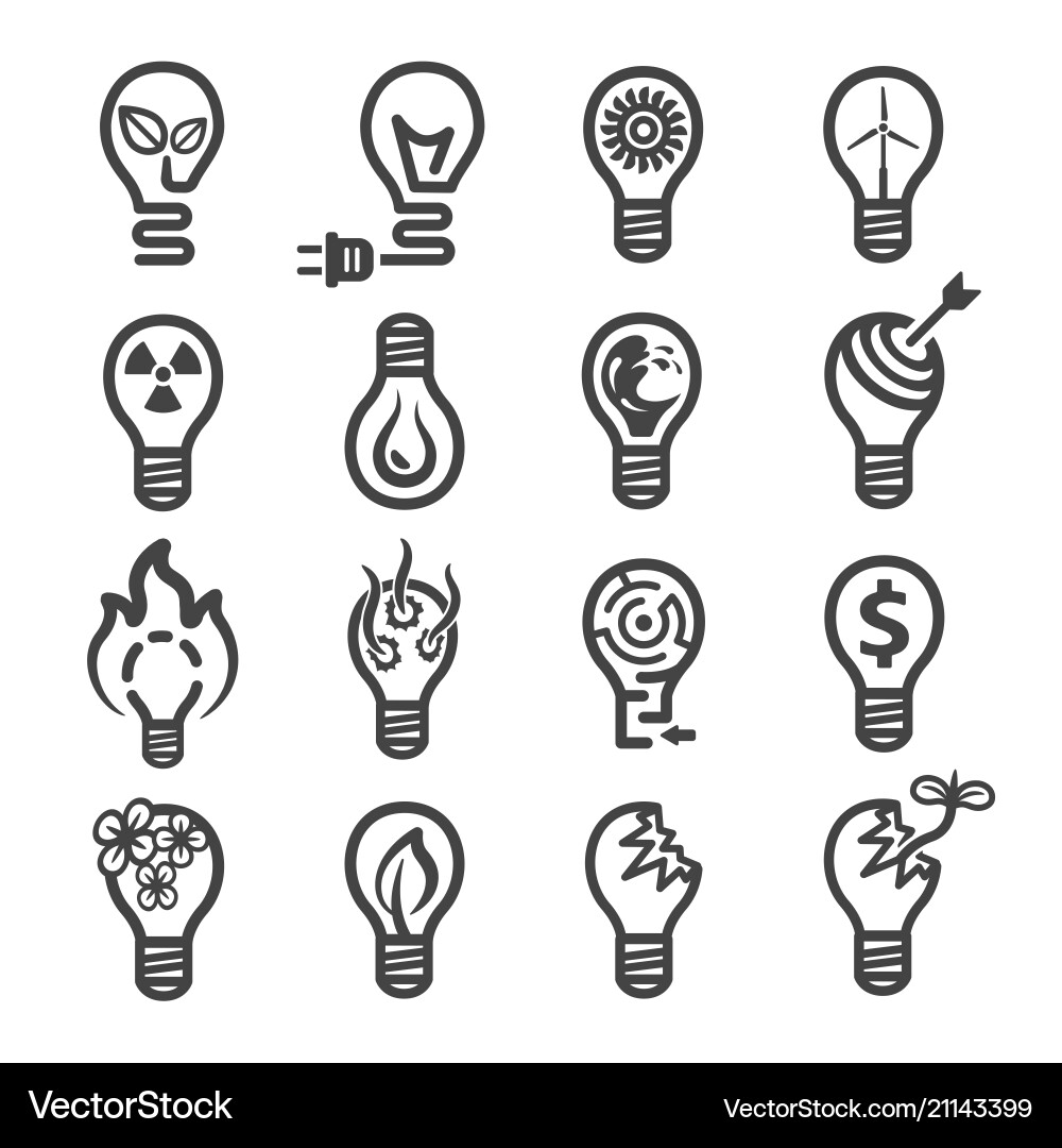 Creative light bulb icon Royalty Free Vector Image