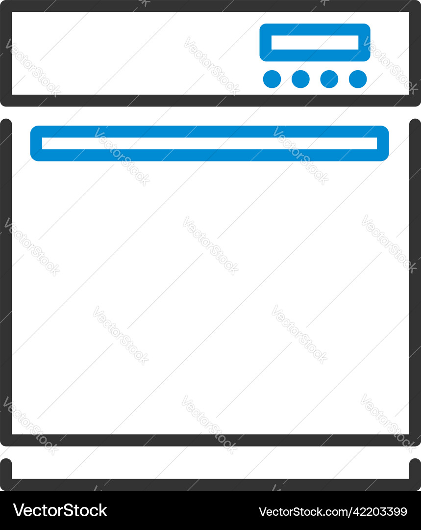 Kitchen dishwasher machine icon Royalty Free Vector Image