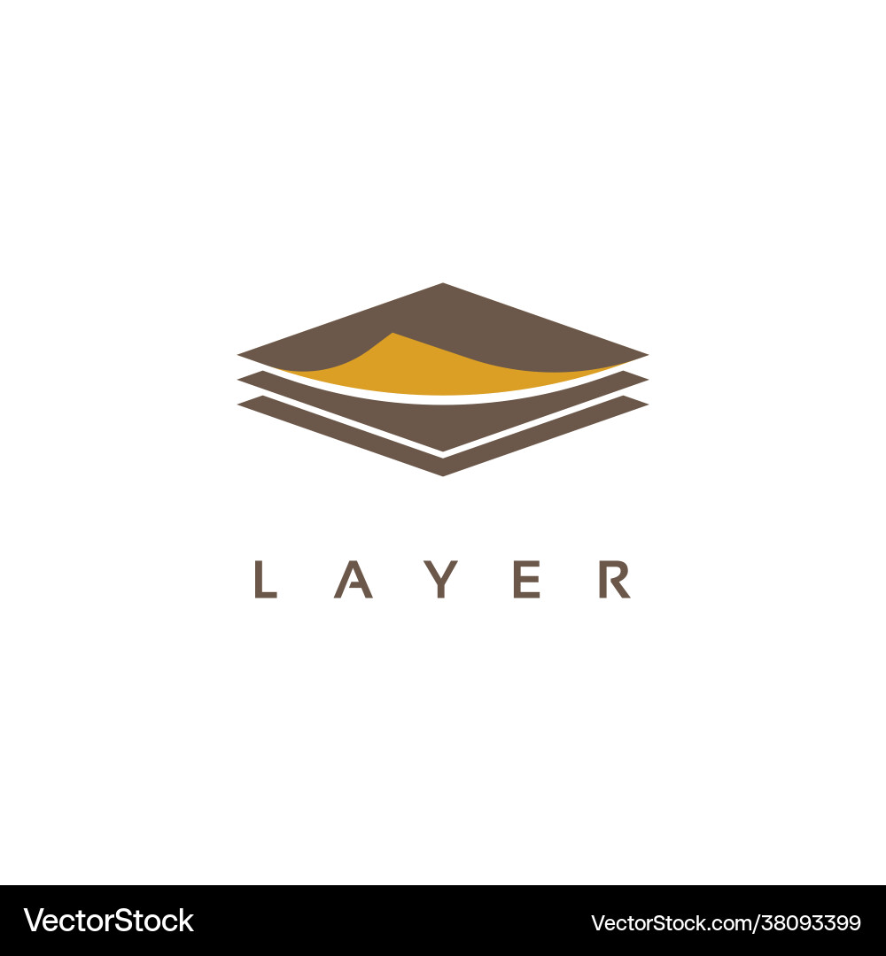 Ebenen Logo Design Lizenzfreies Vektorbild - VectorStock