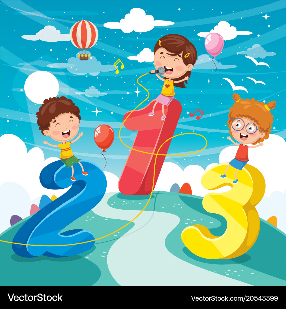 Math kids Royalty Free Vector Image - VectorStock