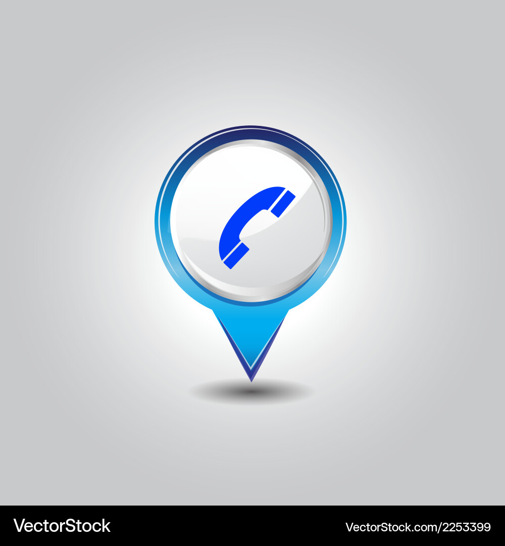 Phone pins Royalty Free Vector Image - VectorStock