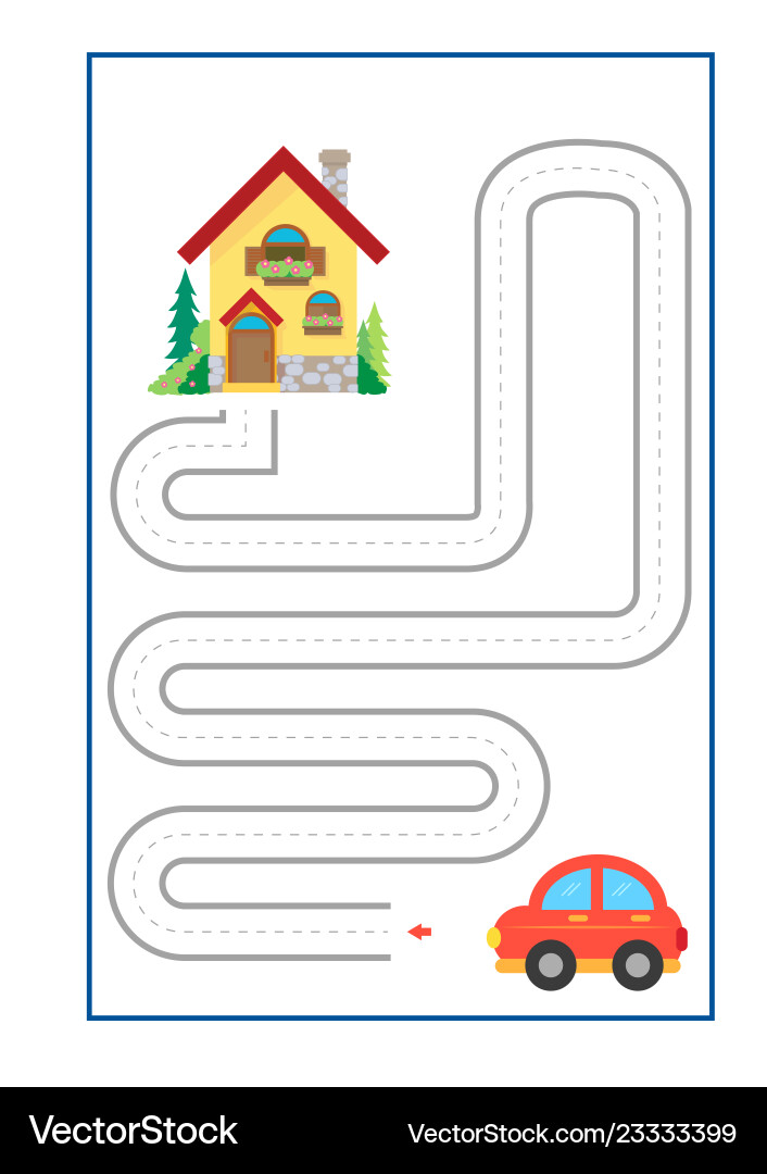 Tracing lines game for preschool or kinder Vector Image