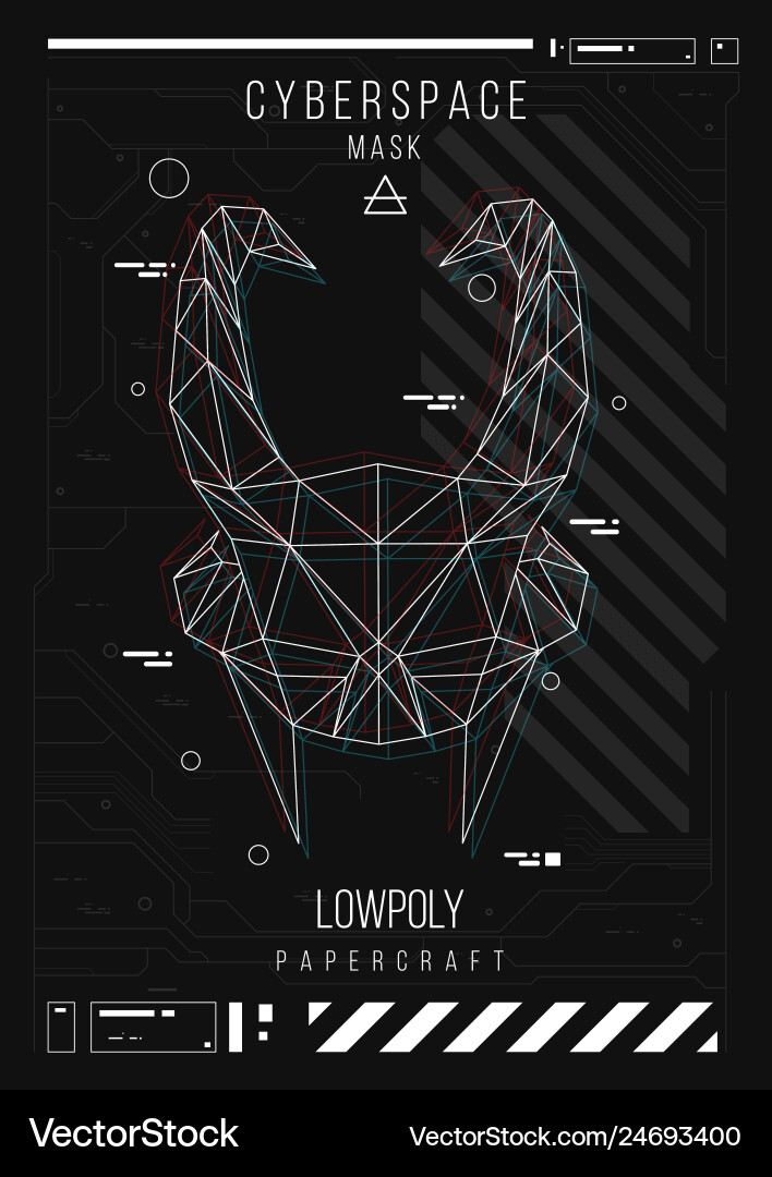 Abstraktes low poly Template Poster mit poligonal Vektorbild