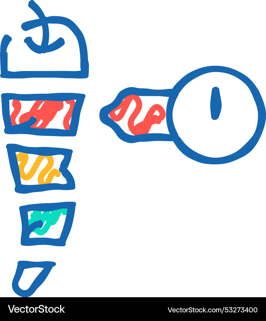 Cut pepper spice scale icon doodle Royalty Free Vector Image