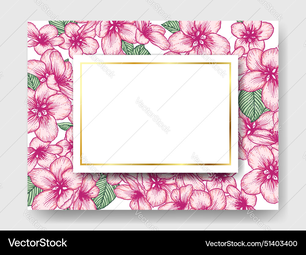 Floral wedding invitation elegant card template Vector Image