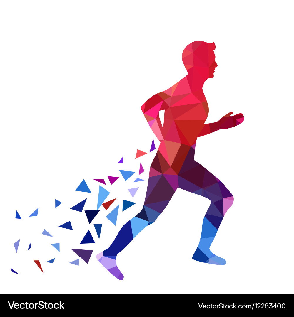 Man running Royalty Free Vector Image - VectorStock