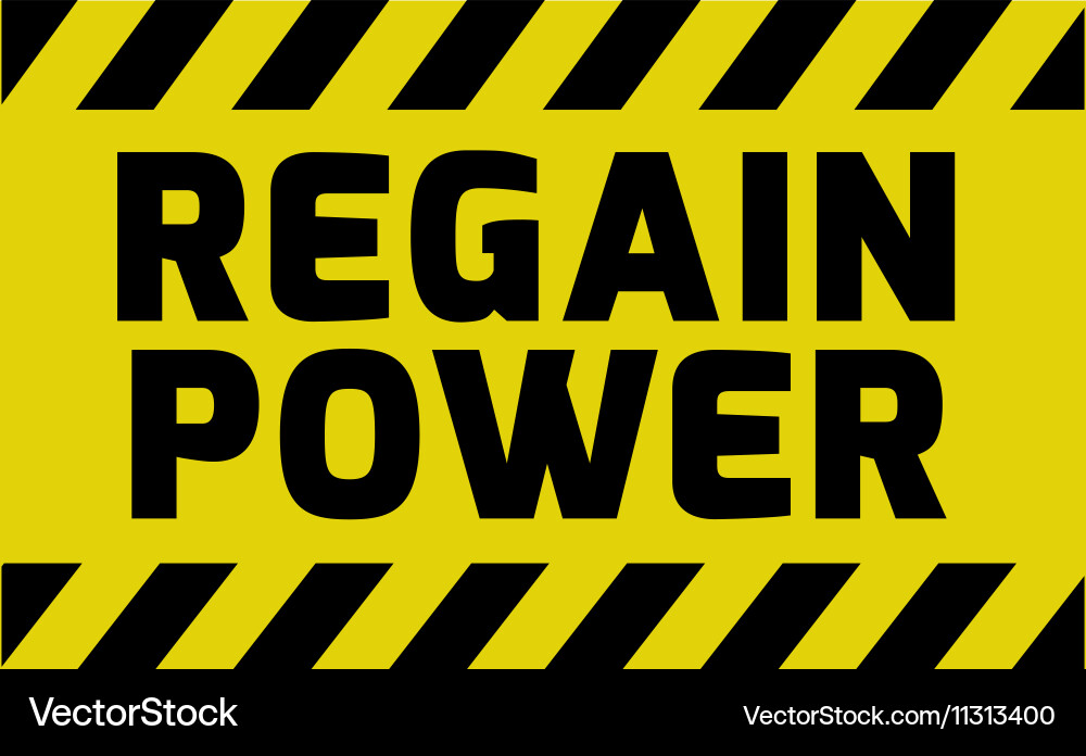 Regain power sign Royalty Free Vector Image - VectorStock