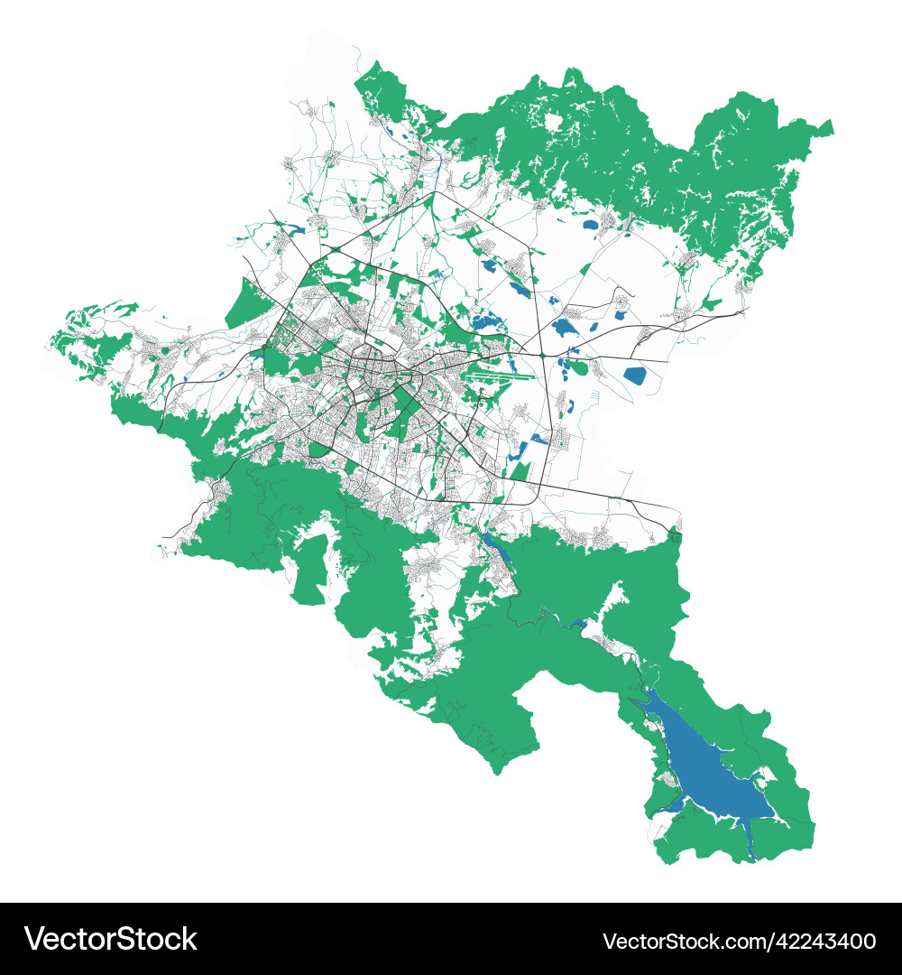 Sofia map detailed of city Royalty Free Vector Image