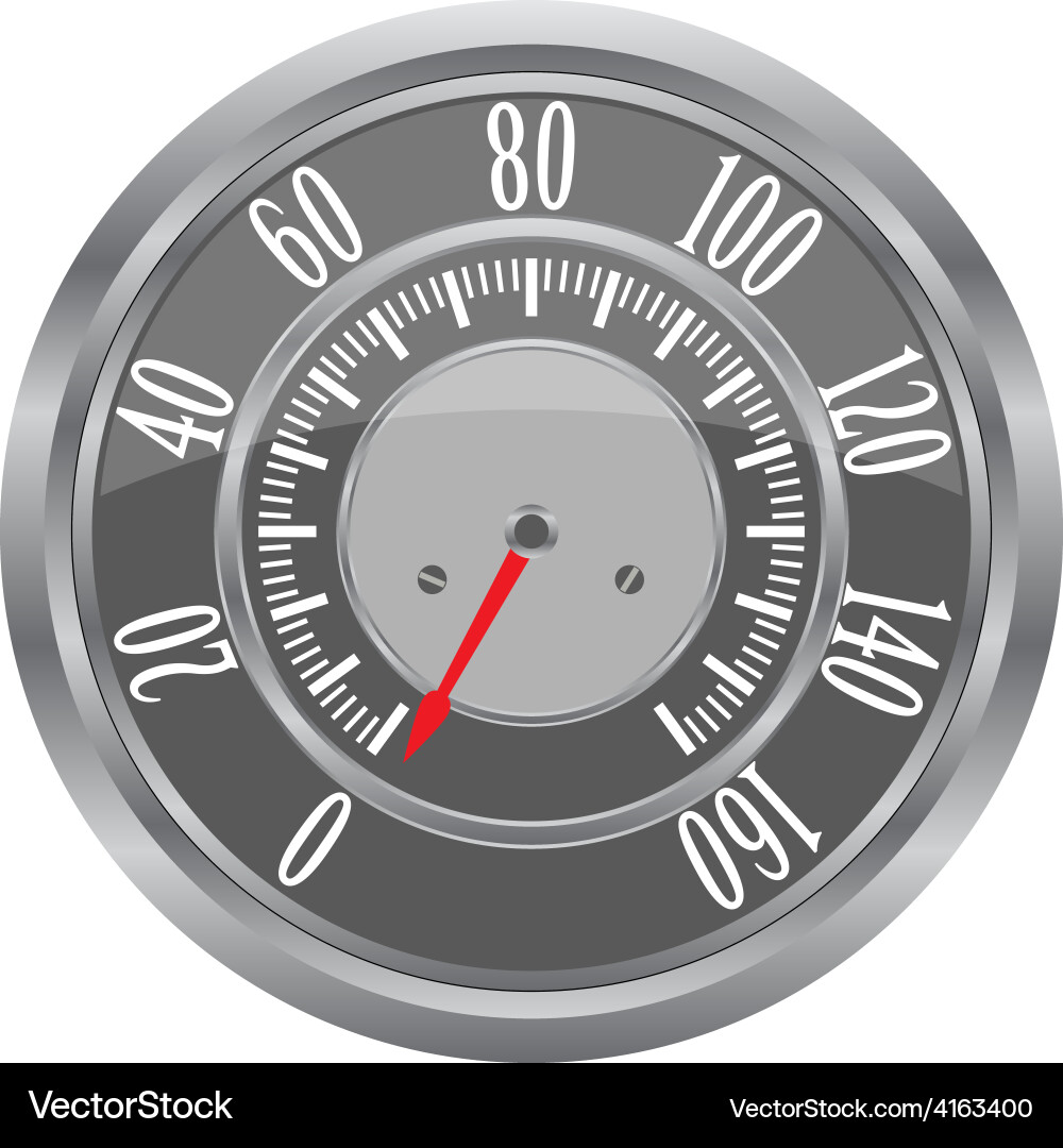 Vintage Speedometer Gauge Royalty Free Vector Image