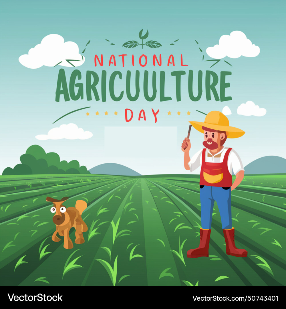 Agriculture farmer day design national Royalty Free Vector