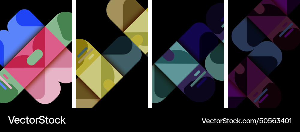 Balance movement geometric backgrounds poster Vector Image