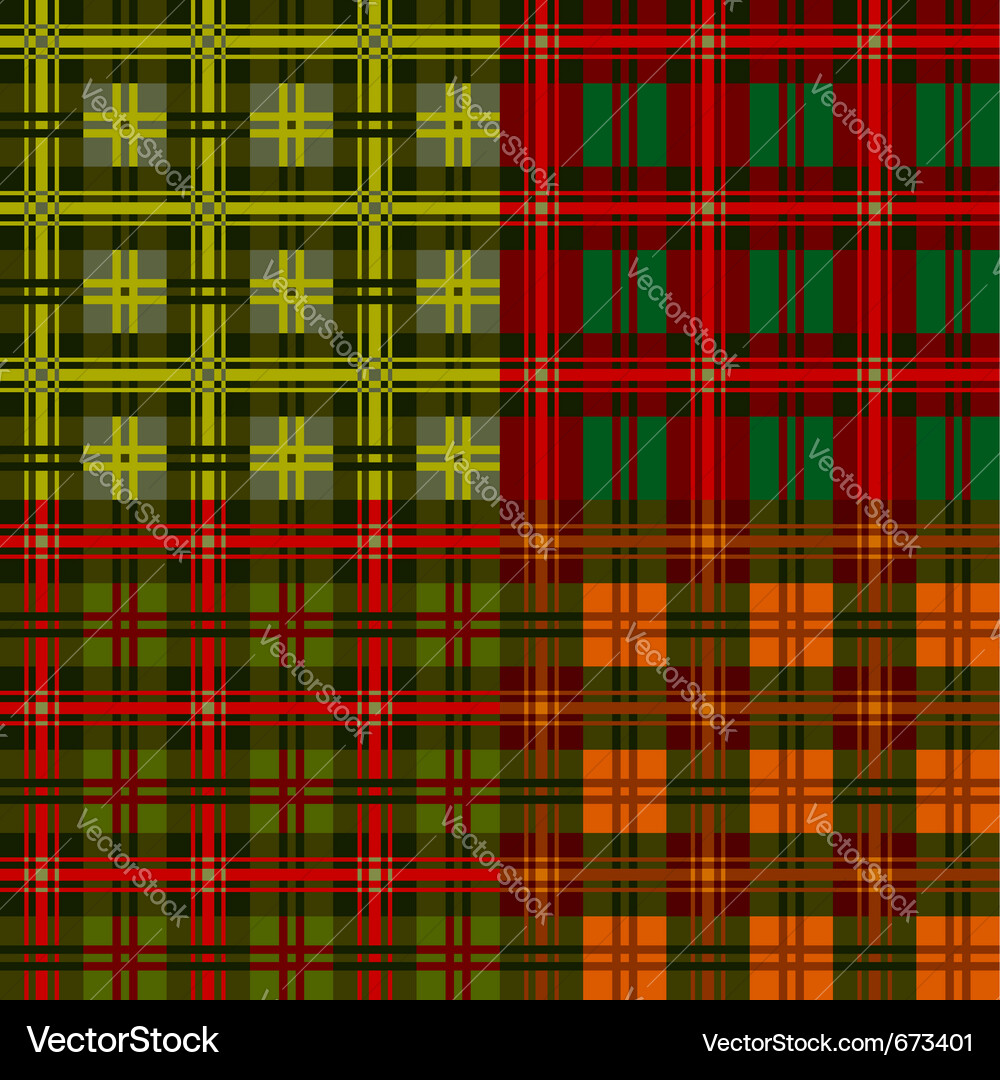 Colorful Plaid Patterns Royalty Free Vector Image