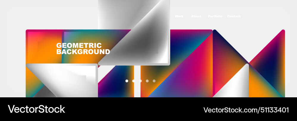 Colorful triangle pattern on white background Vector Image