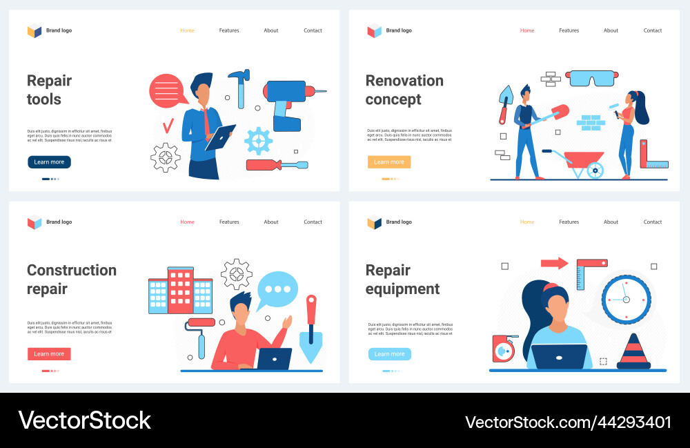 Construction building repair and maintenance Vector Image