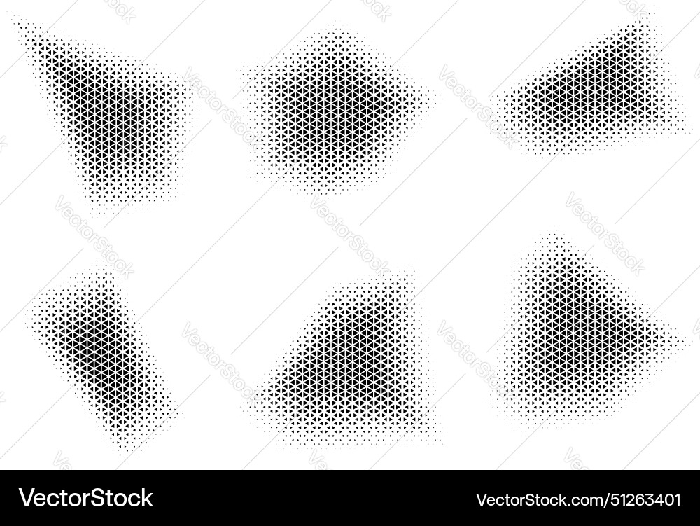 Halftone triangle pattern reprographic technique Vector Image