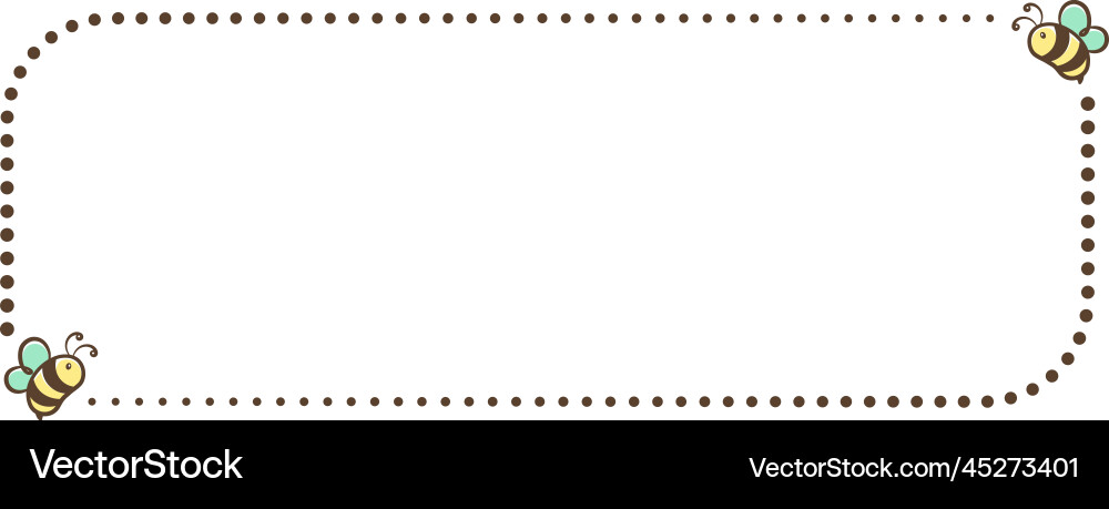 Honey Bee Frame Clipart Royalty Free Vector Image