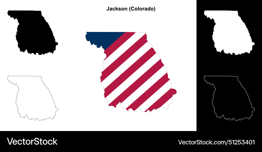 Jackson outline map Royalty Free Vector Image - VectorStock