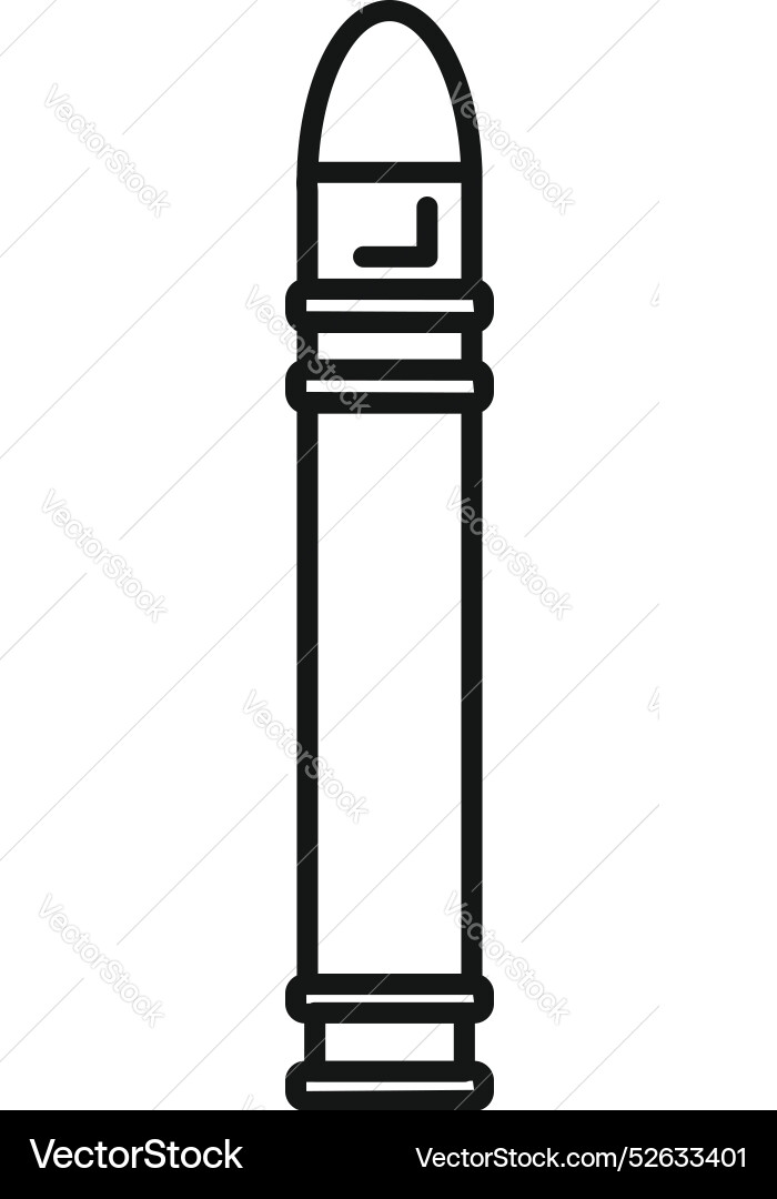 Military rocket pointing up ready to launch Vector Image