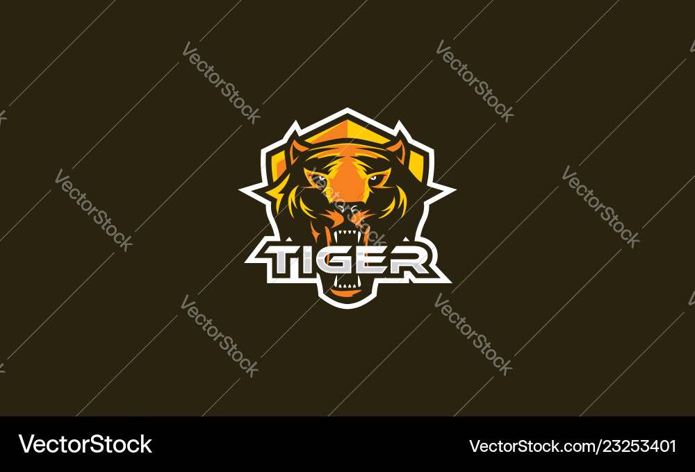 Tiger Symbol Logo Emblem Lizenzfreies Vektorbild