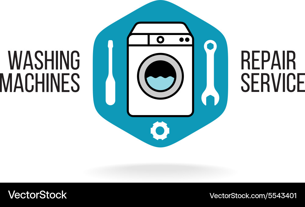 Washing Machine Repair Logo Royalty Free Vector Image