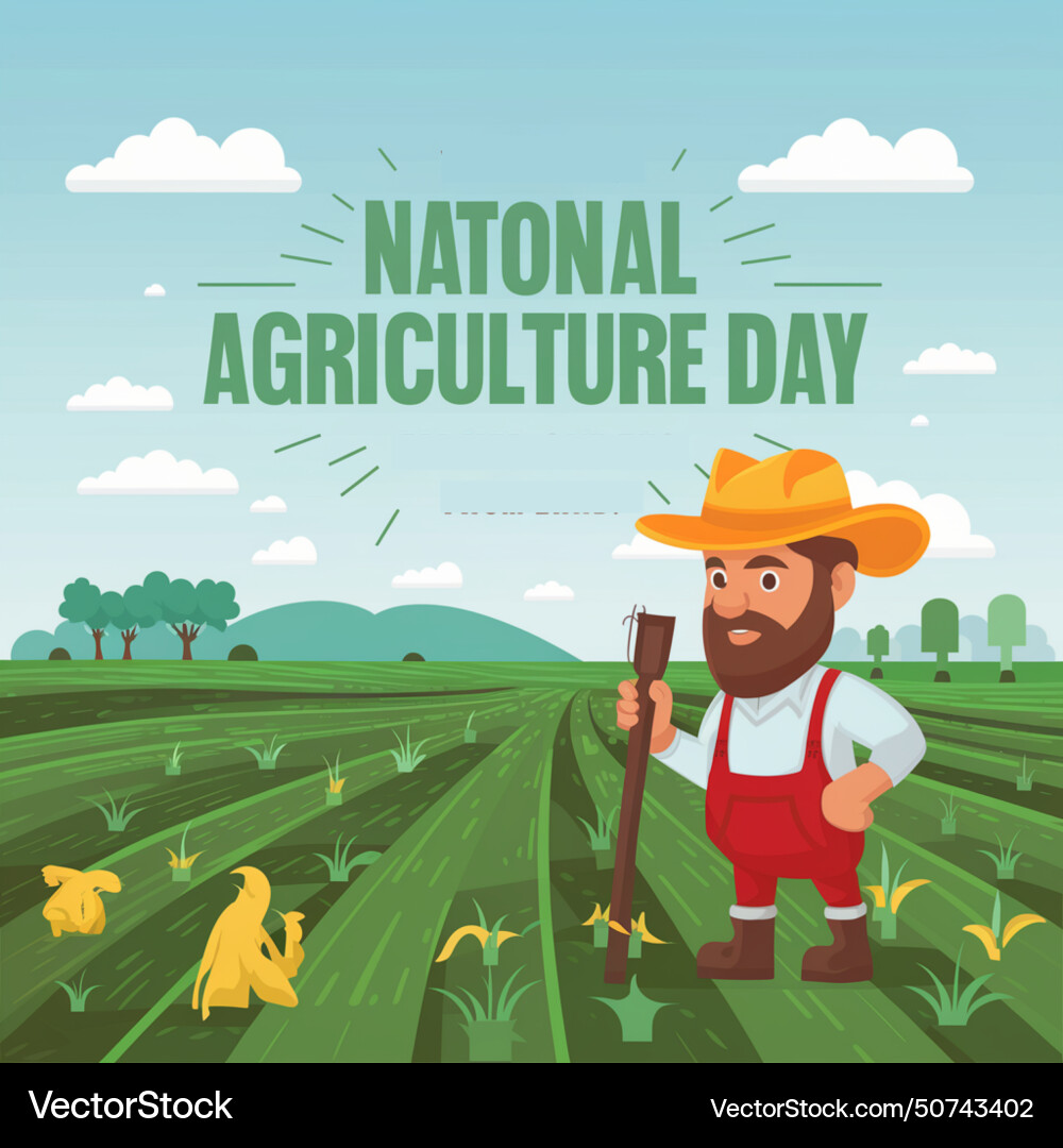 Agriculture farmer day design national Royalty Free Vector