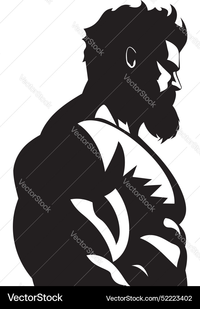 Battlephysique fighter logo mightygrip warrior Vector Image
