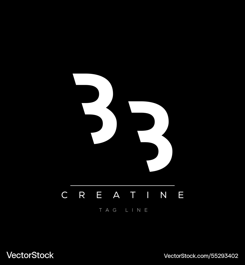 Bb creative monogram logo Royalty Free Vector Image