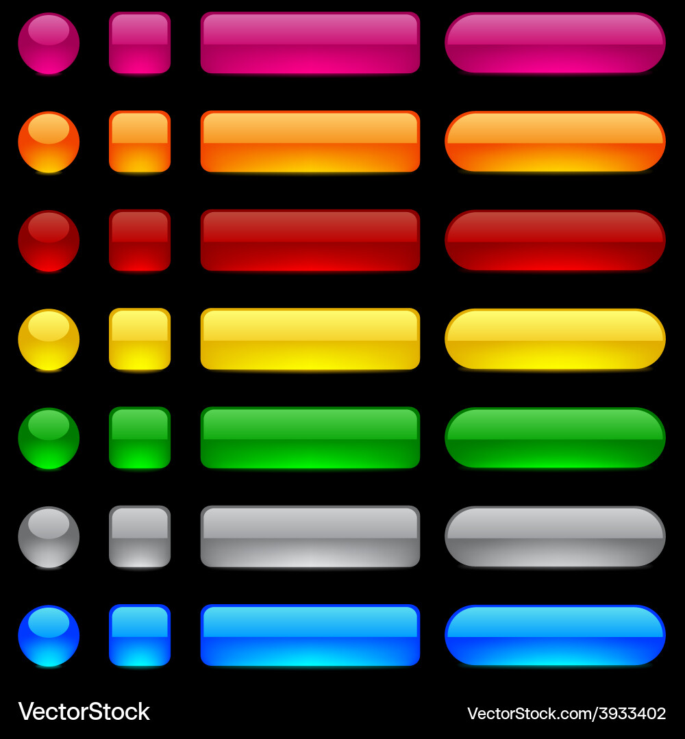 Blank buttons Royalty Free Vector Image - VectorStock