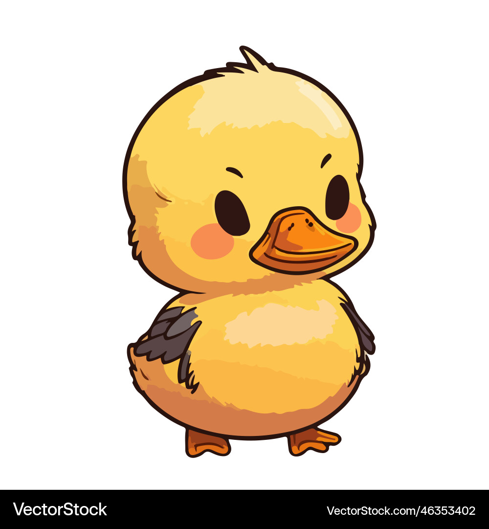 Cute duck cartoon style Royalty Free Vector Image